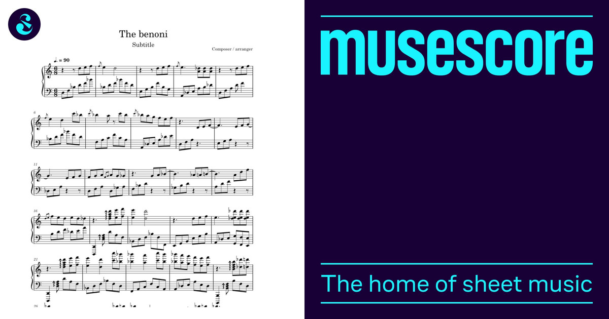 The benoni – Chazadog Sheet Music for Piano (Solo) | MuseScore.com