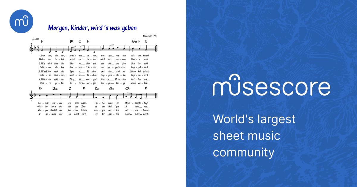 Morgen, Kinder, wird’s was geben – Carl Gottlieb Hering Sheet music for ...