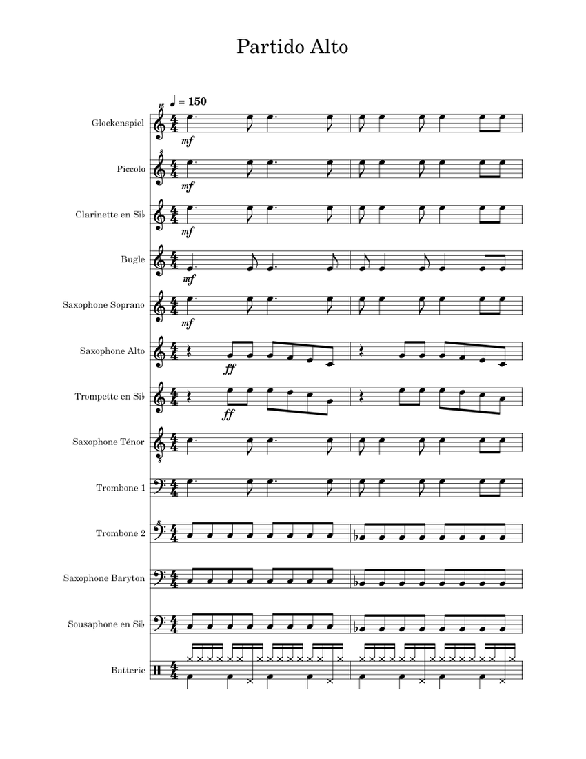 Partido Alto – Chico Buarque Sheet music for Trombone, Flugelhorn ...