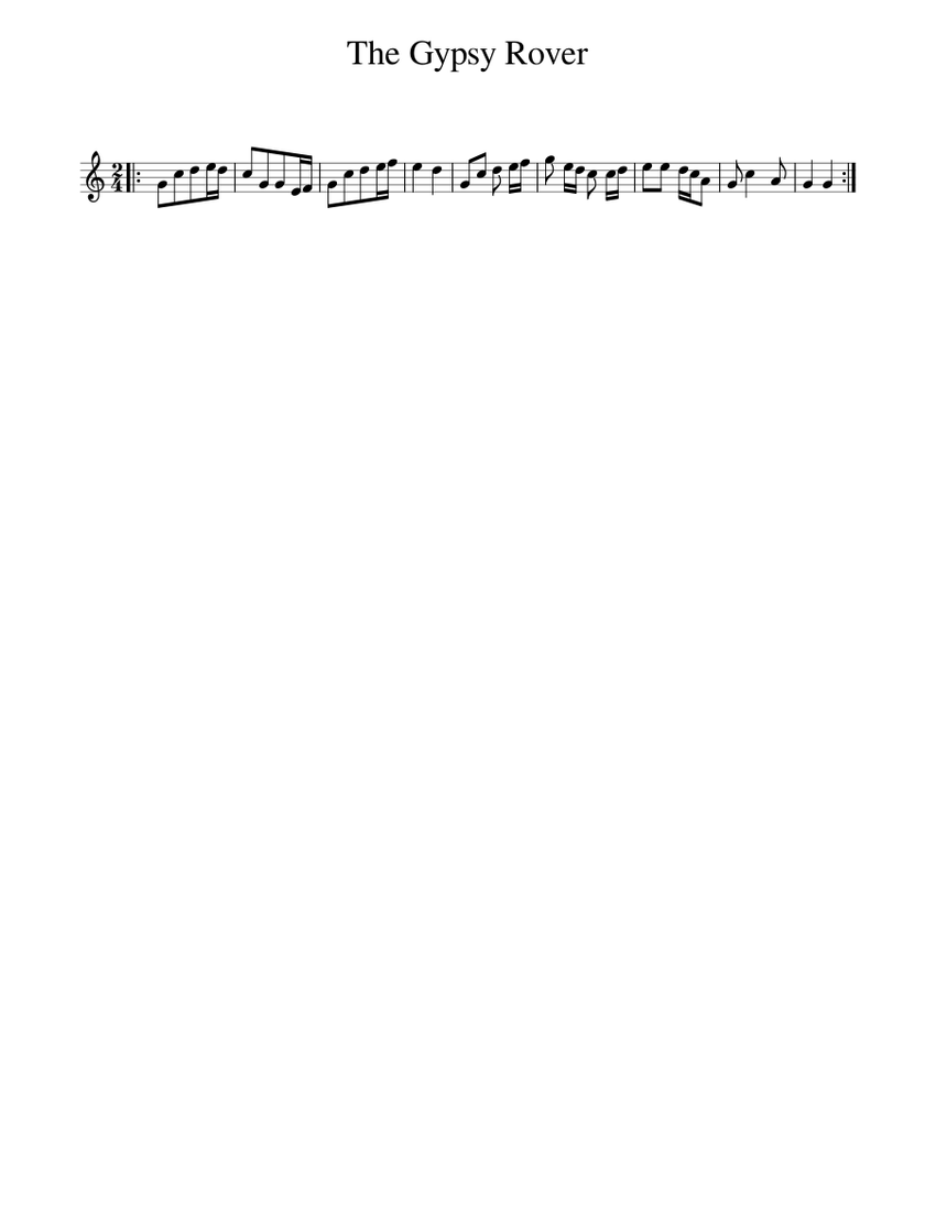 The Gypsy Rover Sheet music for Piano (Solo) Easy | Musescore.com