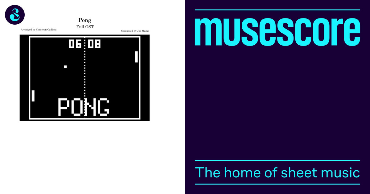 Pong - Full OST Sheet Music for Drum group, Synthesizer (Mixed Duet ...