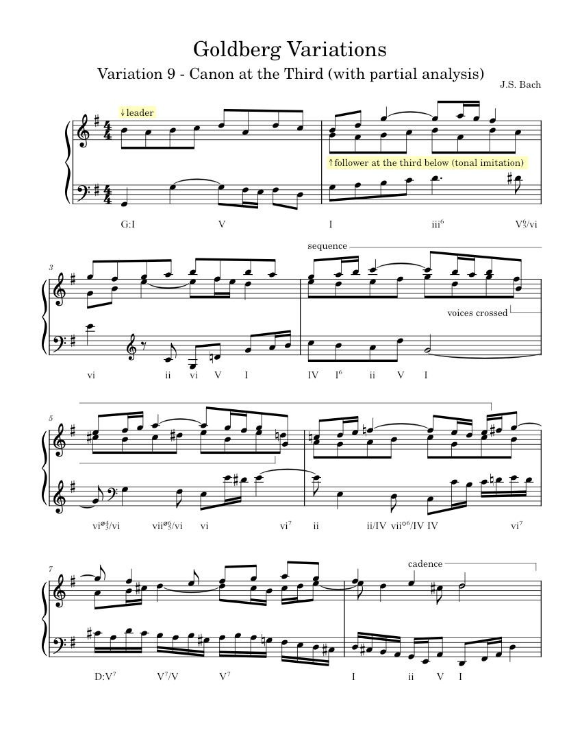 Goldberg_Variation_9_DG1 Sheet music for Piano (Solo) | Musescore.com