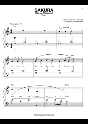 Play Official version of Sakura (Cherry Blossoms) Sheet Music by ...
