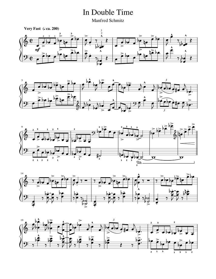 In Double Time Sheet music for Piano (Solo) | Musescore.com
