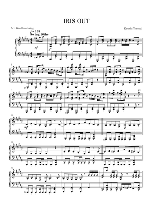 Play Official version of IRIS OUT Sheet Music by Kenshi Yonezu (米津 玄師 ...