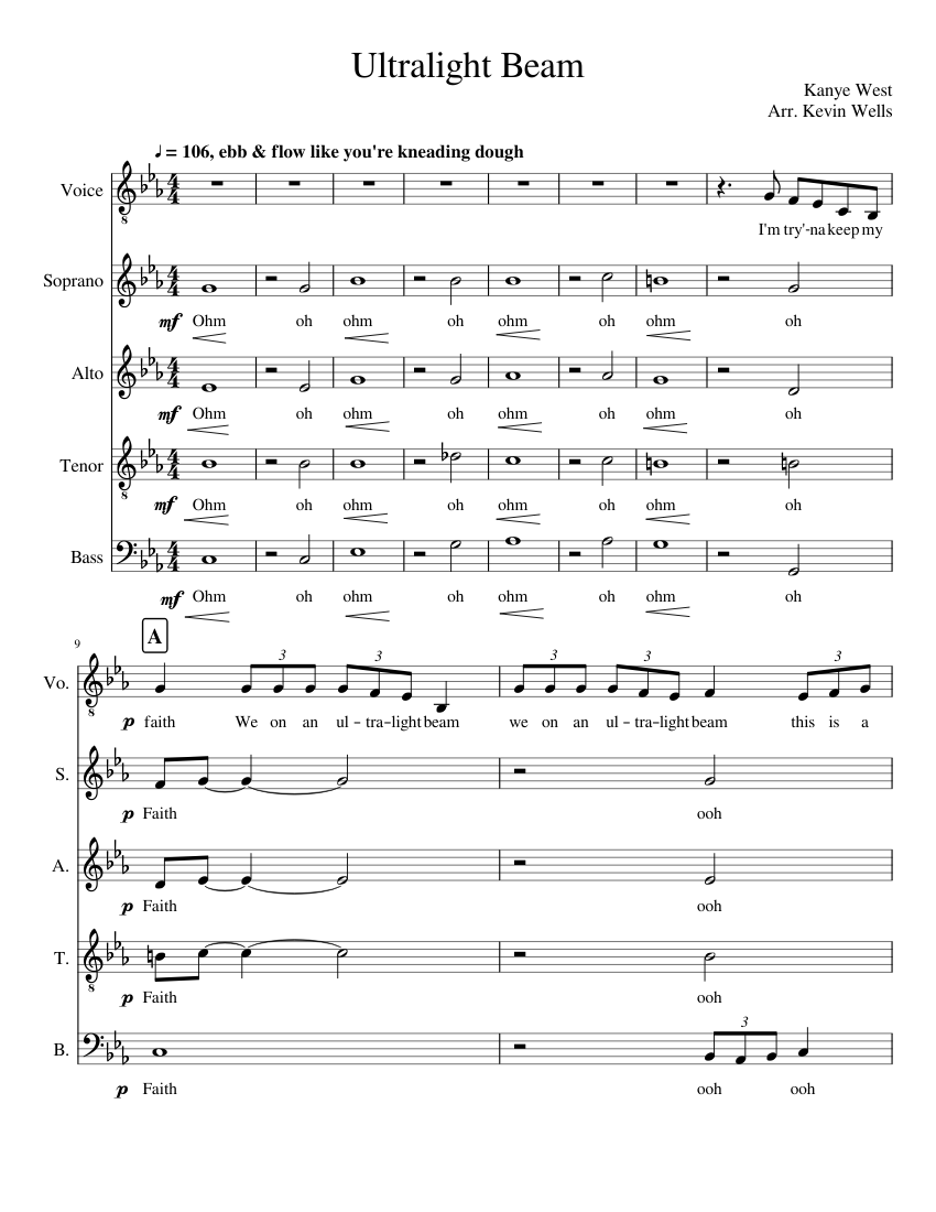 Ultralight beam - Kanye West - piano tutorial