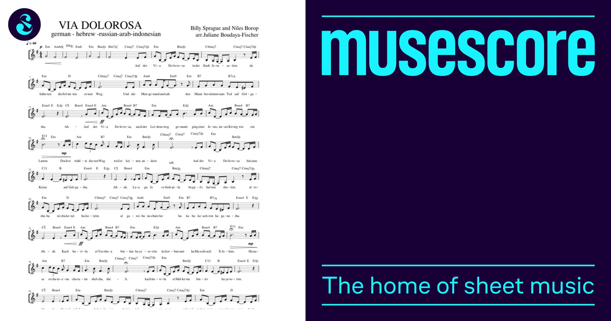 Via Dolorosa - Billy Sprague / Niles Borop - leadsheet multilingual 4 ...