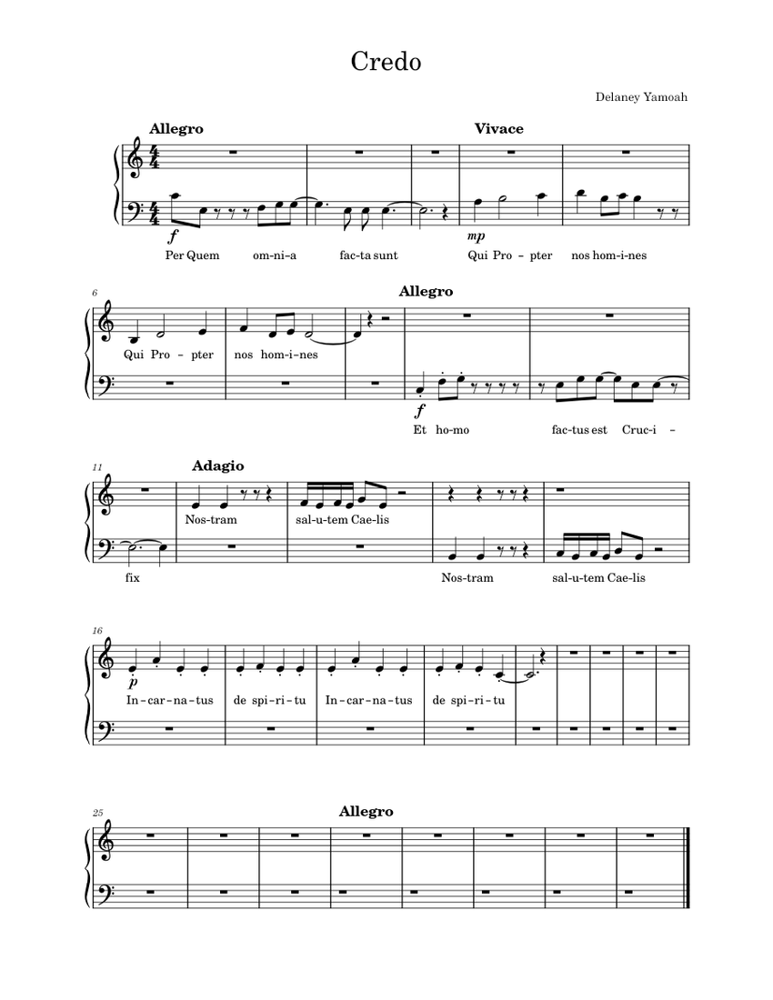 Credo - piano tutorial