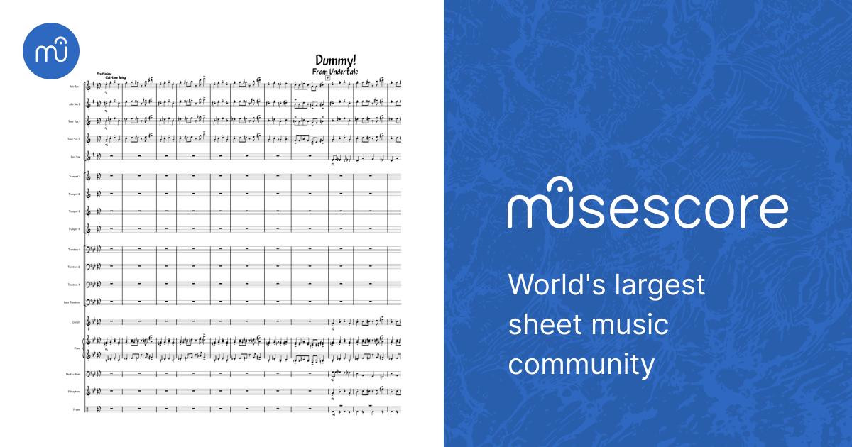 Dummy! – Toby Fox Dummy! Jazz Band Sheet Music with Chords for Piano ...