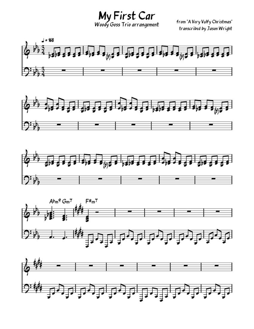 My First Car Sheet Music with Chords for Piano (Solo) | MuseScore.com