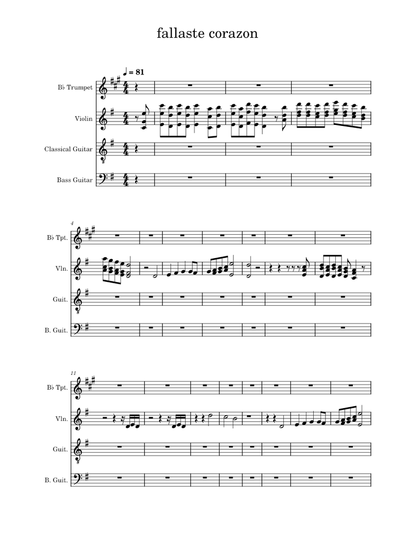 Fallaste corazon – Javier Solís fallaste_corazon 2 Sheet Music for ...