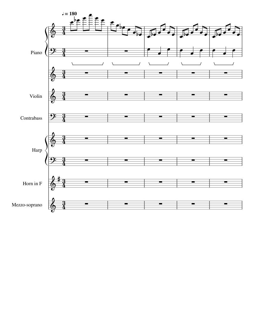 imperium Sheet music for Piano, Mezzo soprano, French horn, Contrabass ...