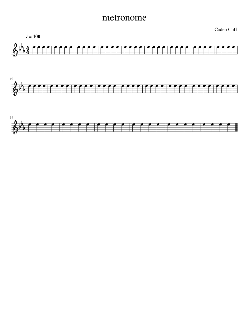 metronome Sheet music for Piano (Solo) | Musescore.com