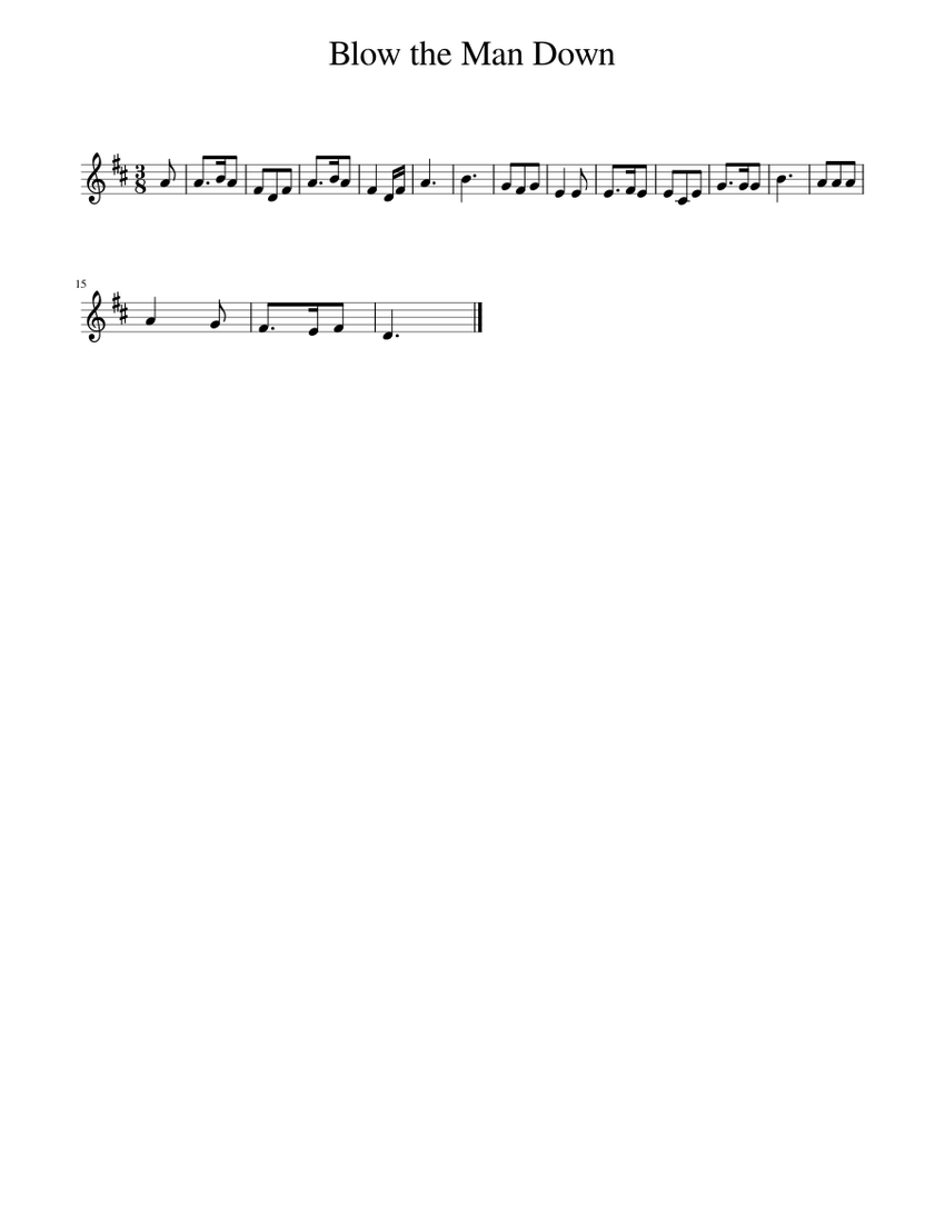 Blow the Man Down Sheet music for Piano (Solo) Easy | Musescore.com