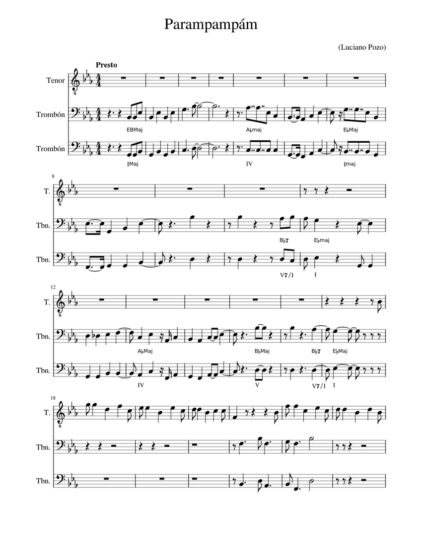 Parampampam – C4 Trío - piano tutorial