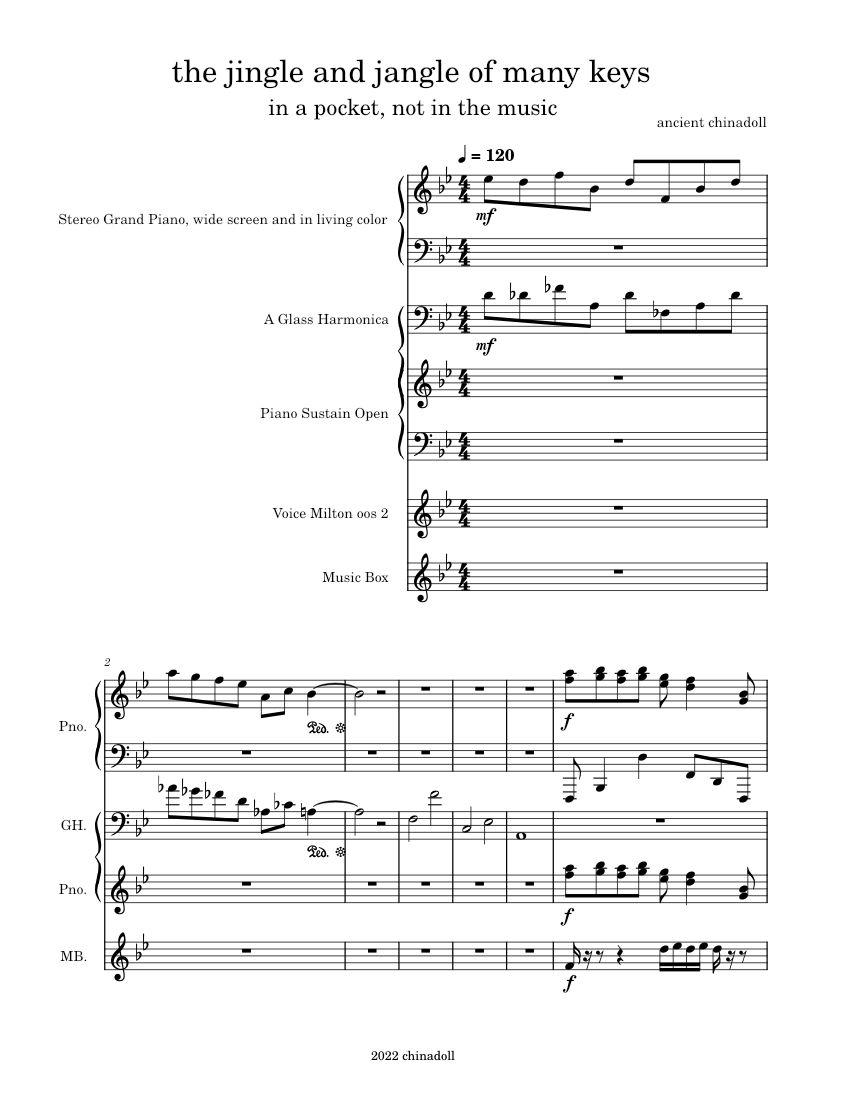 the_jingle_and_jangle_of_many_keys Sheet music for Piano, Vocals ...