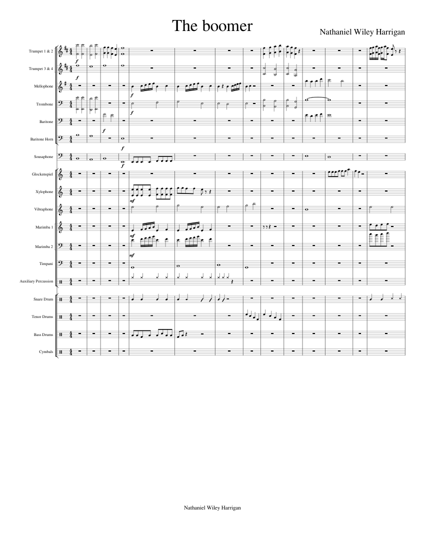 The_boomer Sheet music for Trombone, Tuba, Trumpet in b-flat, French ...