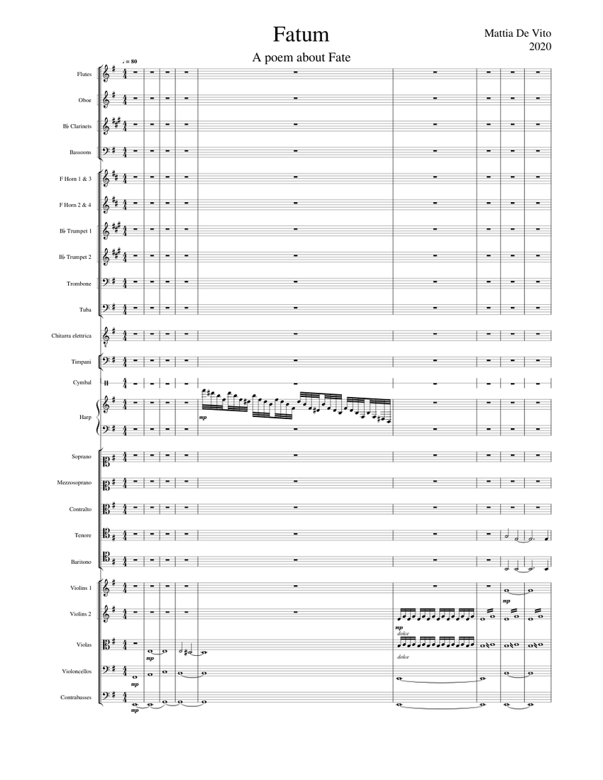 Fatum Sheet Music for Trombone, Soprano, Alto, Tenor & more instruments ...