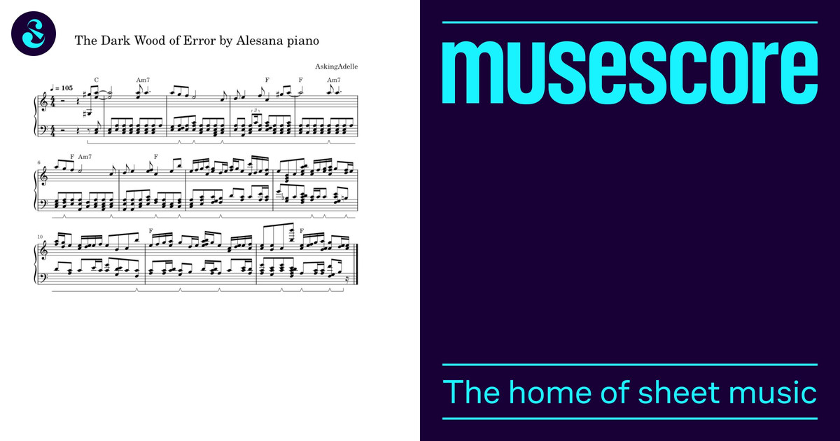 The Dark Wood of Error Sheet Music for Piano (Solo) | MuseScore.com