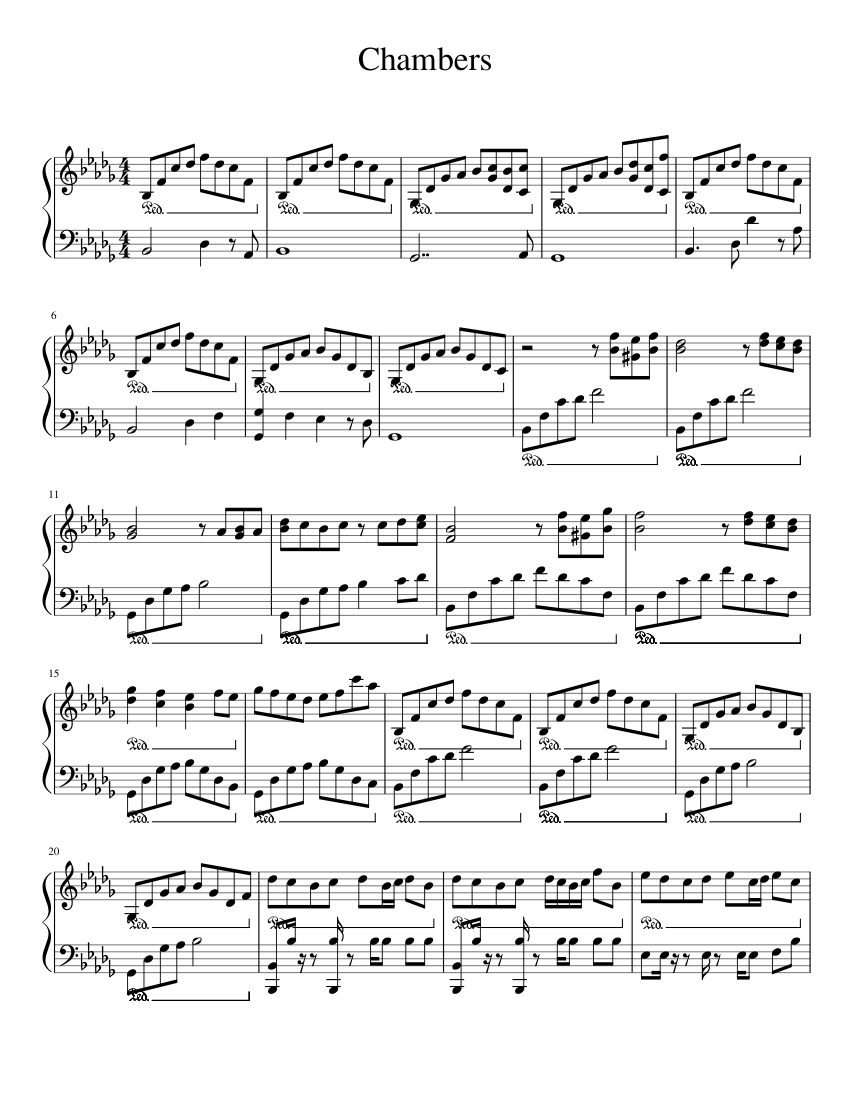 Chambers Sheet music for Piano (Solo) | Musescore.com