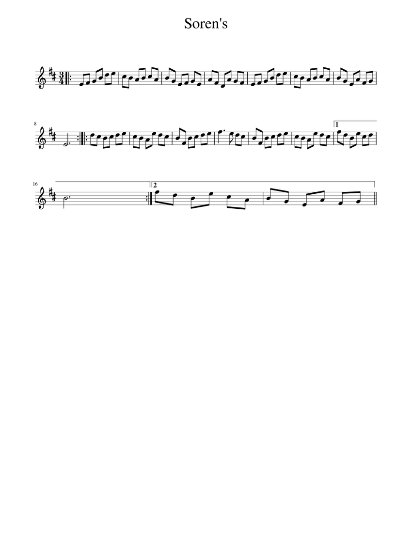 Soren's Sheet Music for Piano (Solo) Easy | MuseScore.com