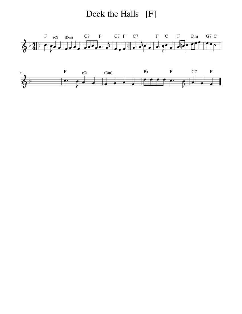 Deck the Halls Sheet music for Piano (Solo) Easy | Musescore.com