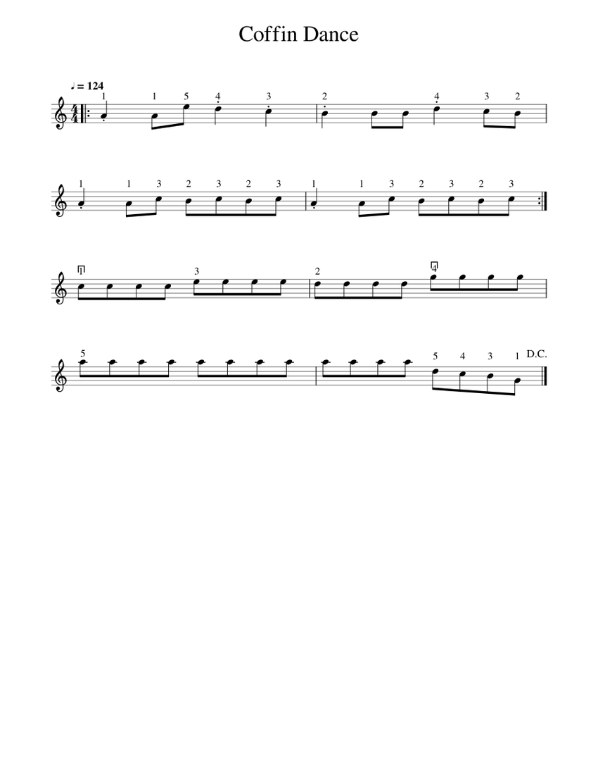 Coffin Dance Sheet music for Piano (Solo) | Musescore.com