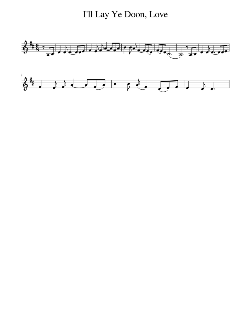 I'll Lay Ye Doon, Love Sheet music for Piano (Solo) | Musescore.com