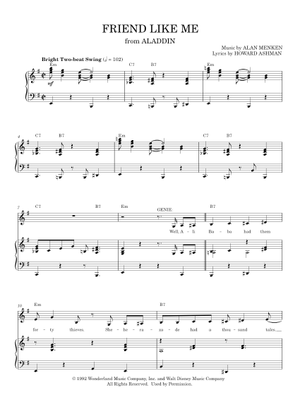 Friend Like Me Sheet Music for Saxophone alto (Solo) | MuseScore.com