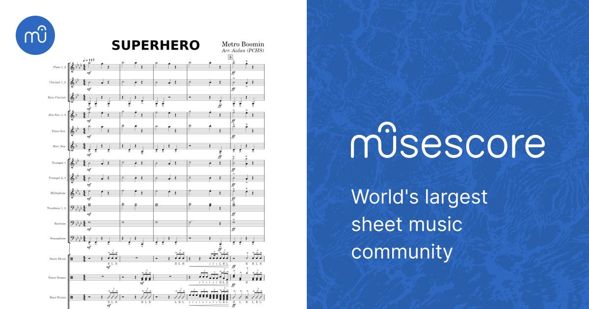 Superhero – Metro Boomin Sheet music for Trombone, Tuba, Flute ...