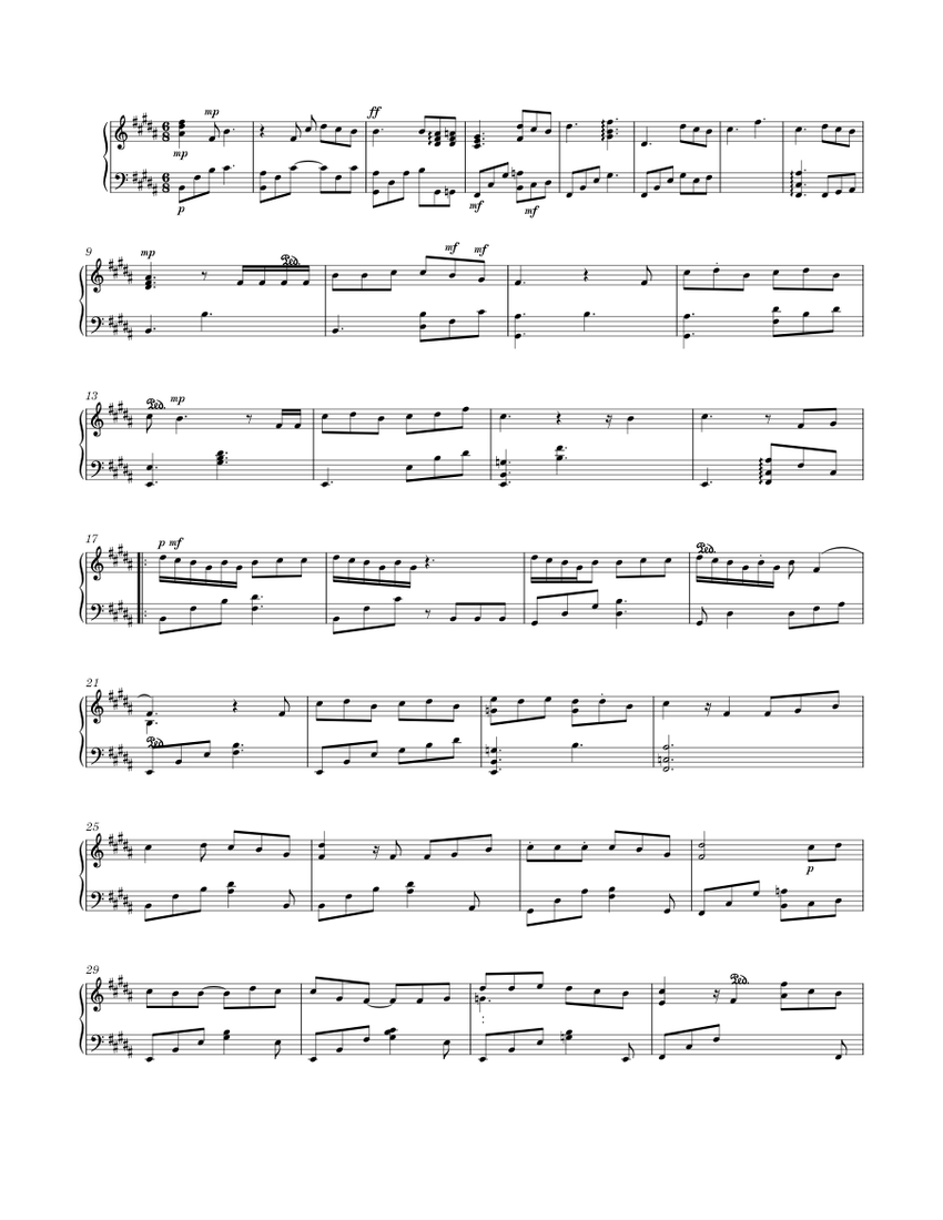 lavender Sheet music for Piano (Solo) | Musescore.com