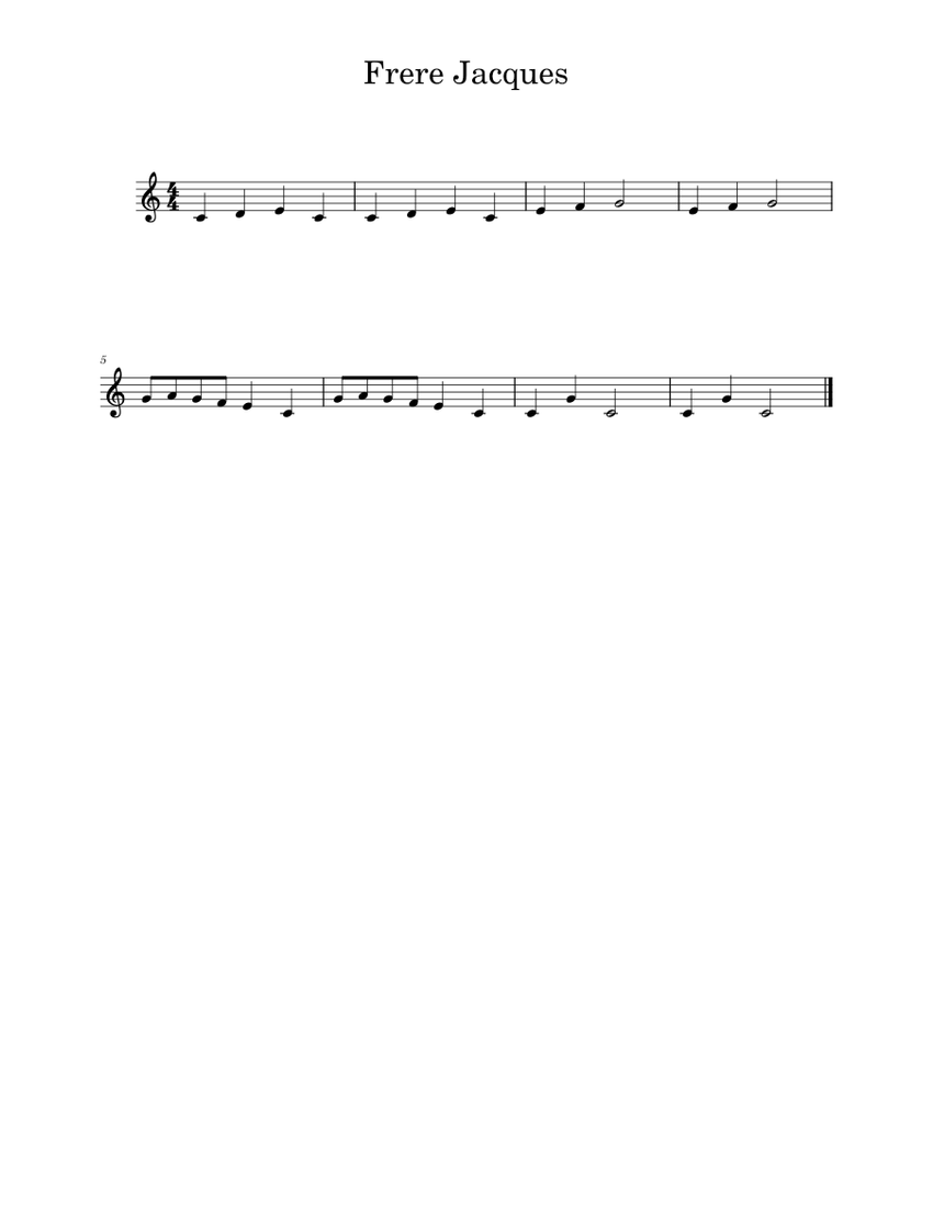 Frere Jacques Sheet music for Piano (Solo) Easy | Musescore.com