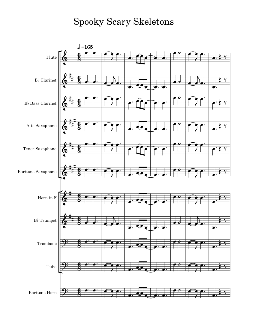 Spooky scary skeletons – Andrew Gold Spooky Scary Skeletons Sheet music ...