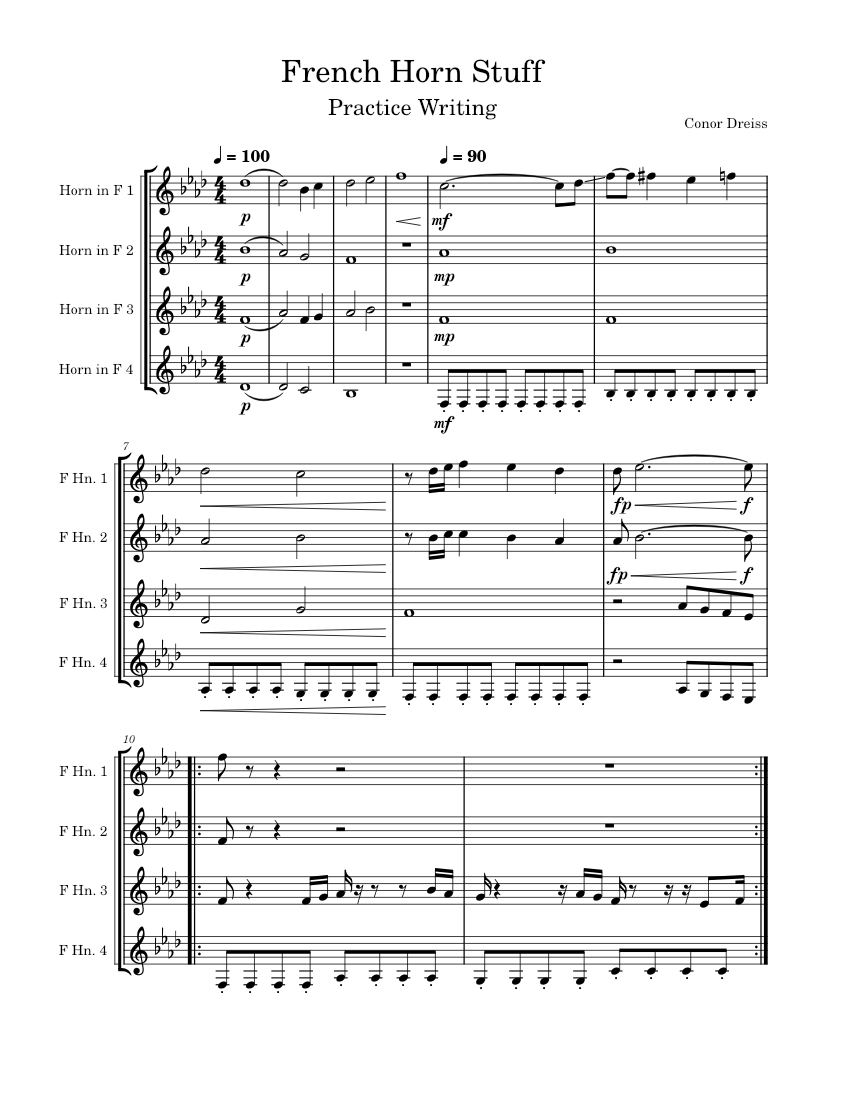 French Horn Stuff 2 Sheet music for French horn (Brass Quartet ...