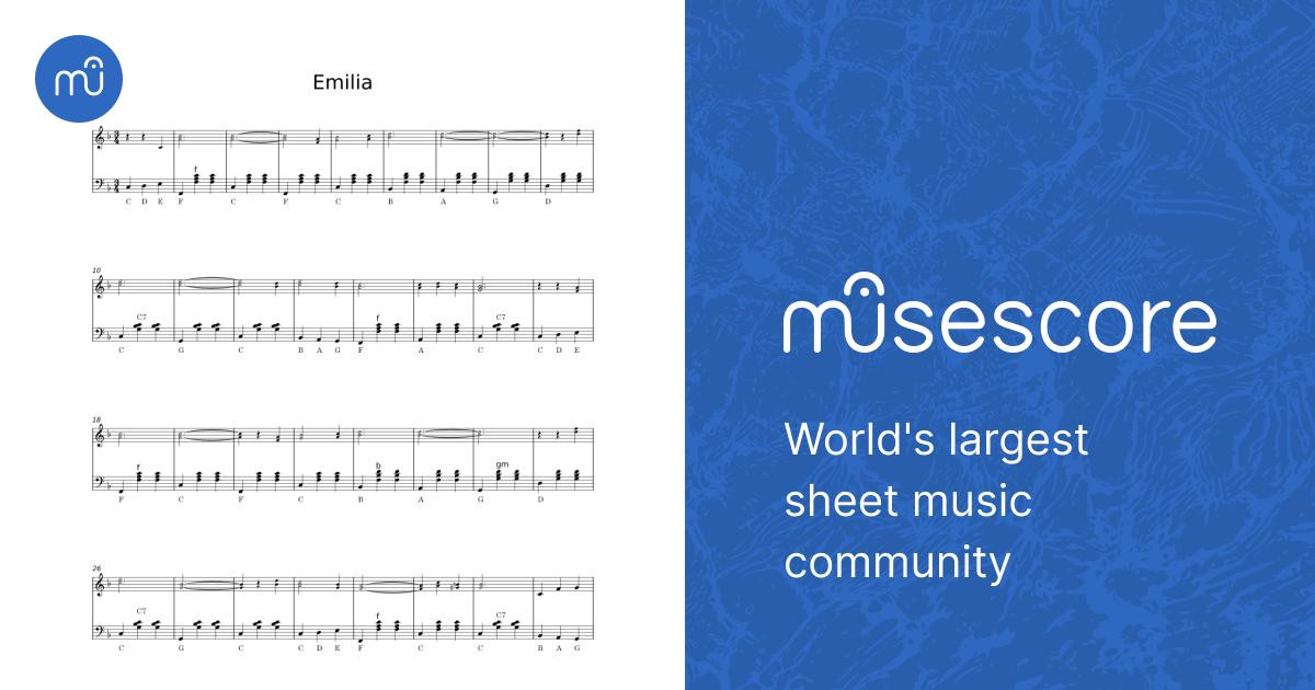Emilia Sheet music for Piano (Piano Duo) | Musescore.com