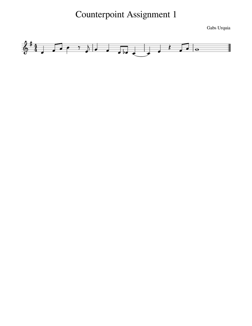 Counterpoint Assignment 1 - piano tutorial