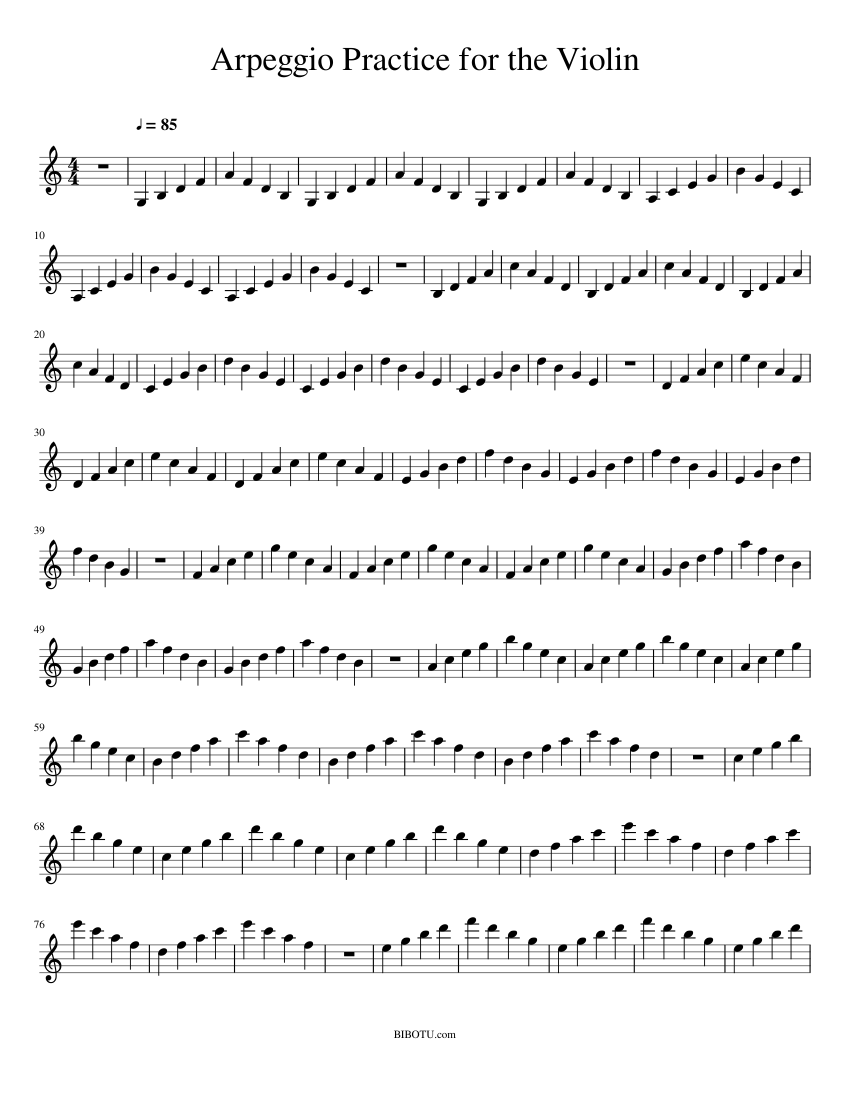 Violin Arpeggios III Practice for violin Sheet Music for Violin (Solo ...