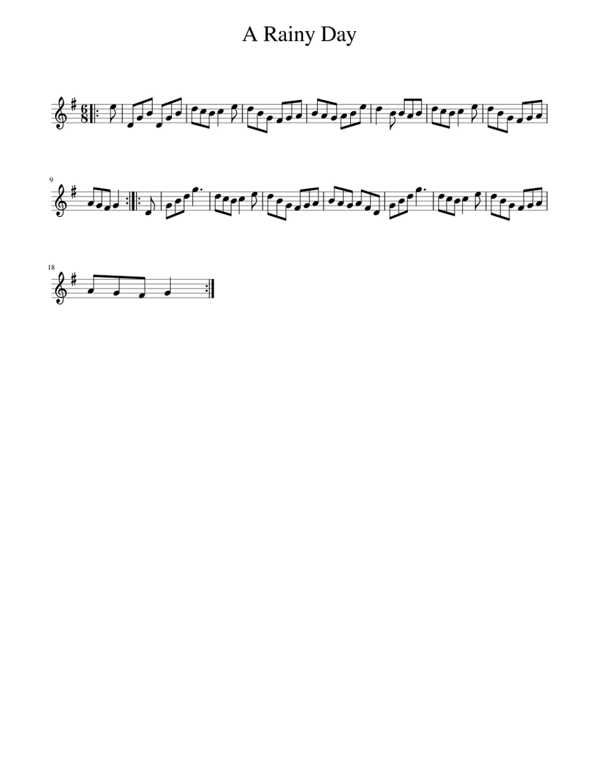 A Rainy Day Sheet music for Piano (Solo) Easy | Musescore.com