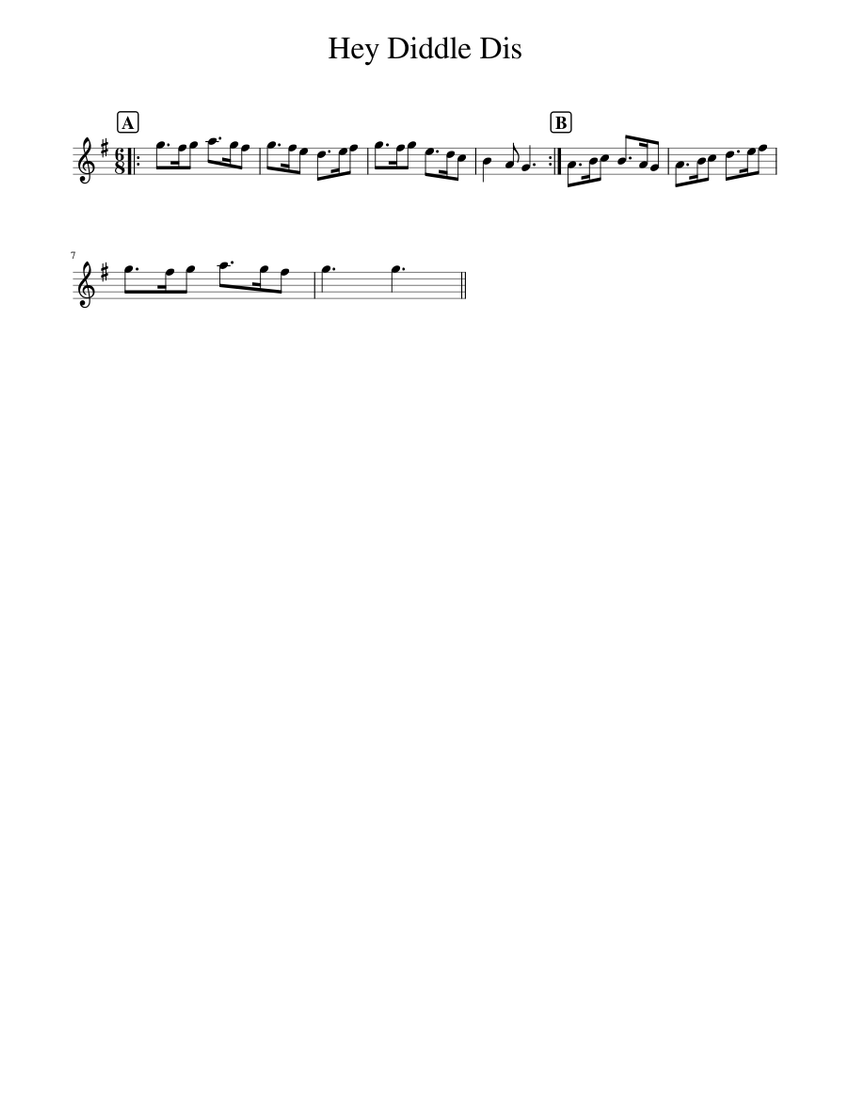 Hey Diddle Dis Sheet music for Piano (Solo) | Musescore.com