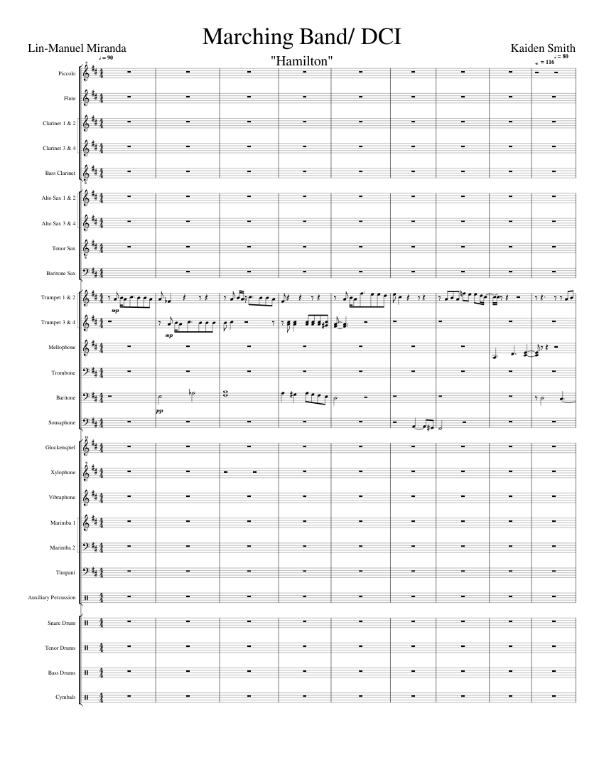 DCI Sheet music for Trombone, Tuba, Flute piccolo, Flute & more ...