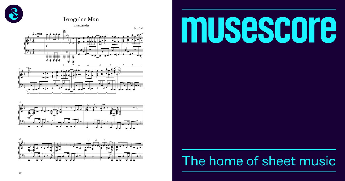 Irregular Man - masarada Sheet Music for Piano (Solo) | MuseScore.com