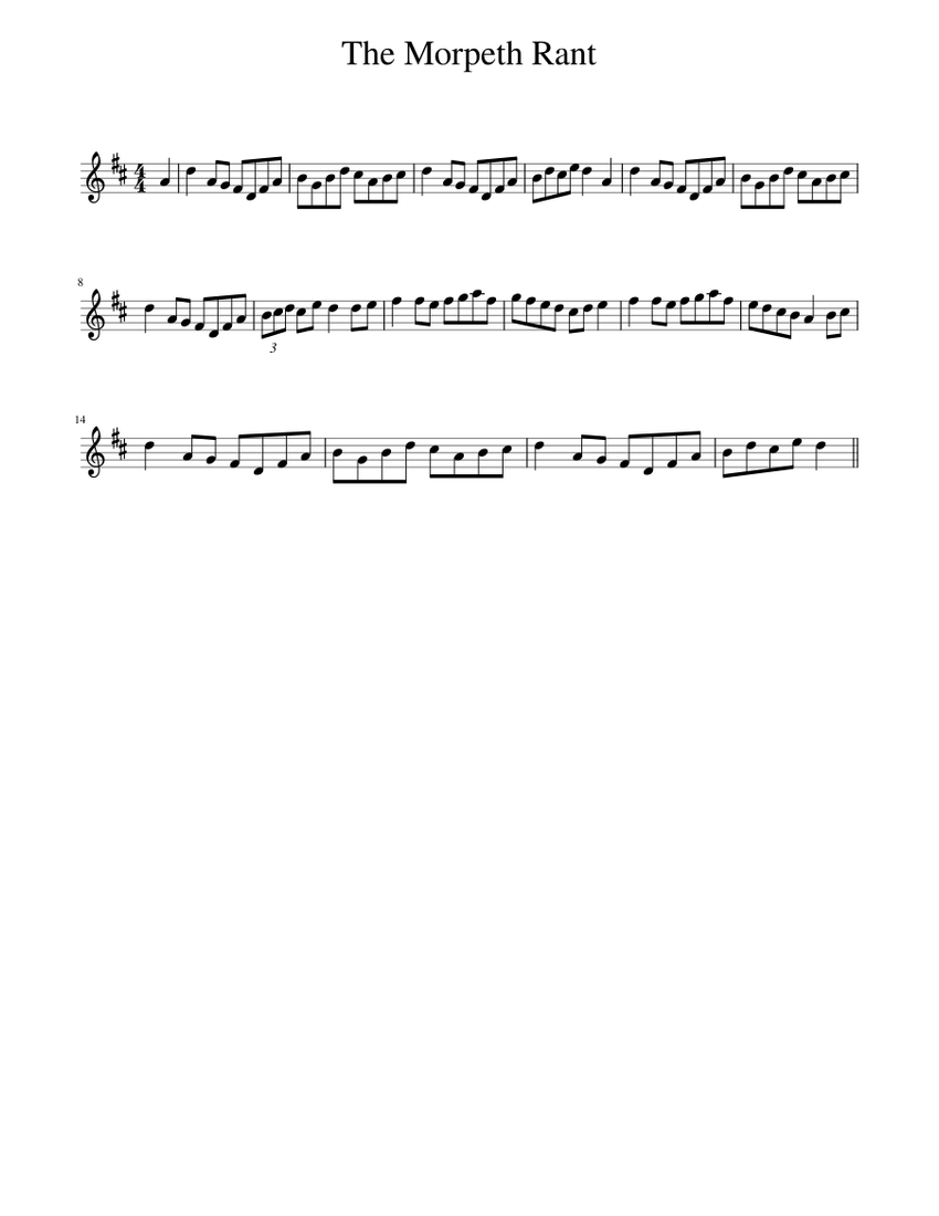 The Morpeth Rant Sheet music for Piano (Solo) | Musescore.com