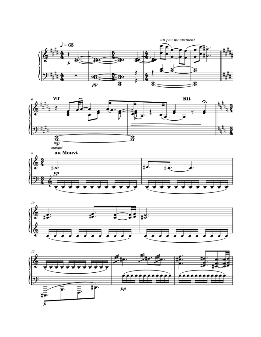 Rhapsody 1 (incomplete) Sheet music for Piano (Solo) | Musescore.com