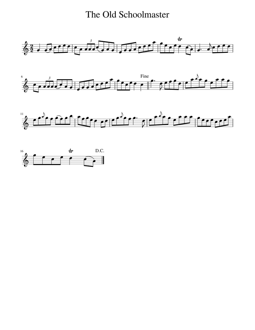 The Old Schoolmaster Sheet music for Piano (Solo) | Musescore.com