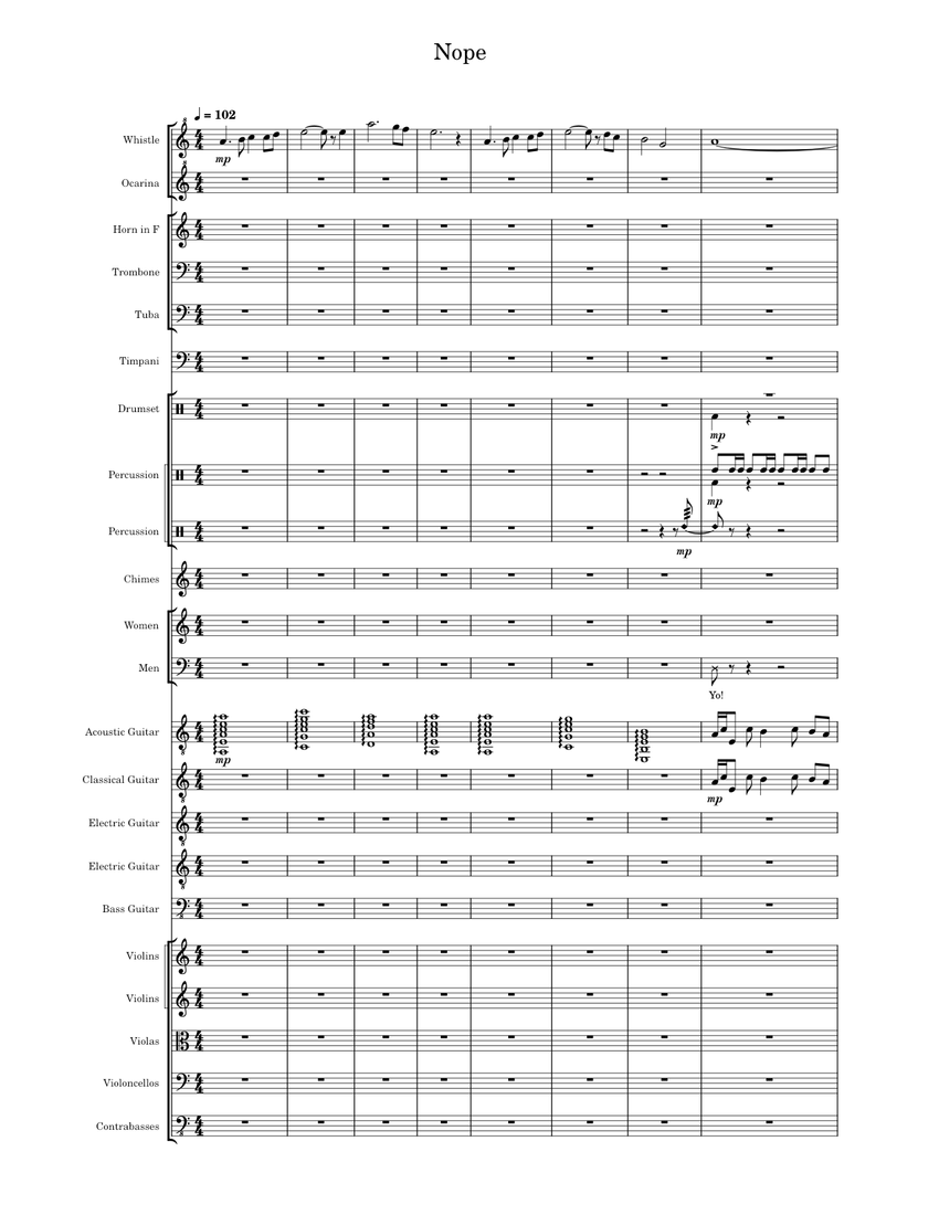 Nope(Transcription) – Michael Abels Sheet music for Trombone, Tuba ...