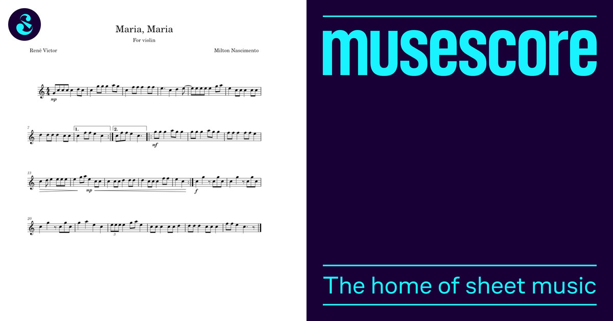 Maria maria - Milton Nascimento Sheet Music for Violin (Solo ...