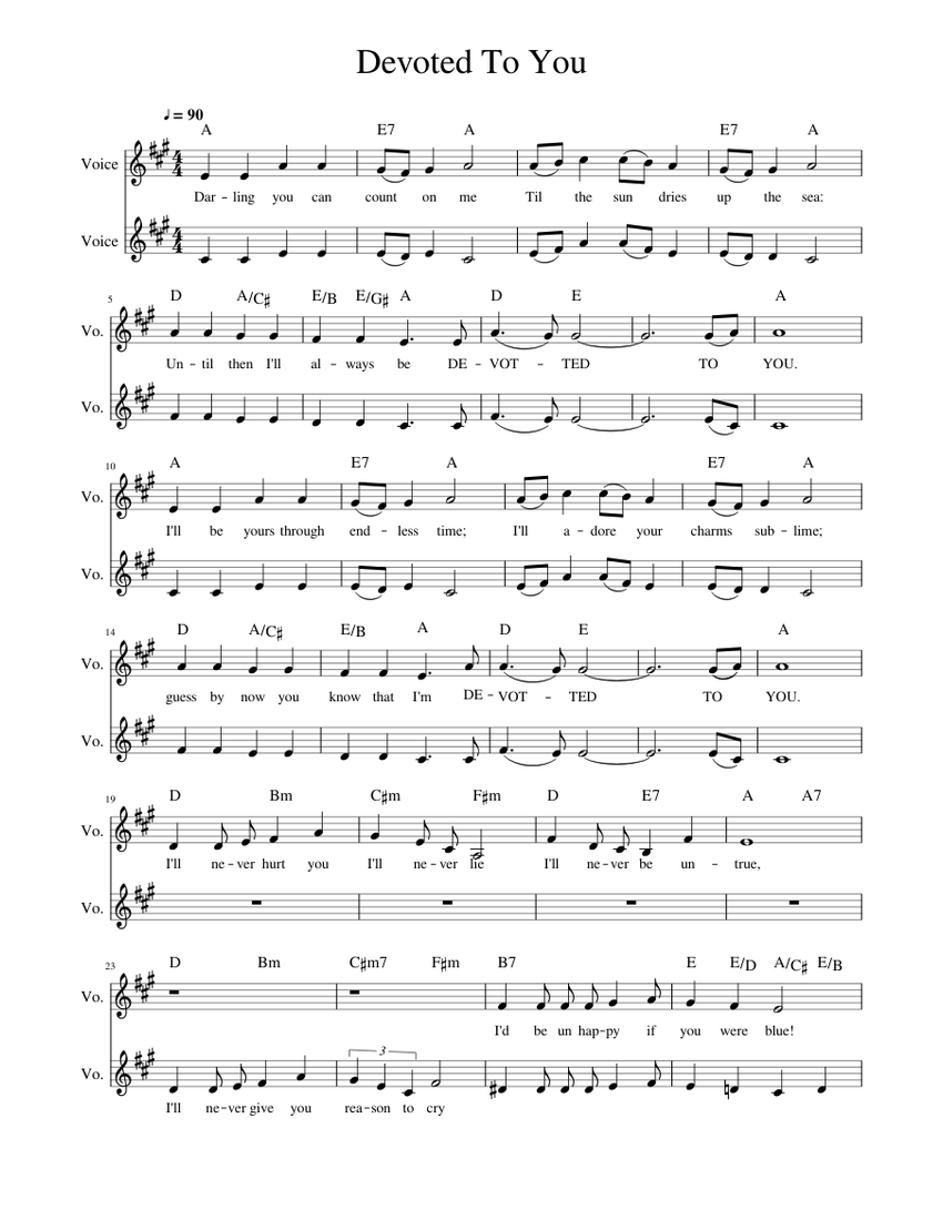 DTY with key change Sheet music for Vocals (Choral) | Musescore.com
