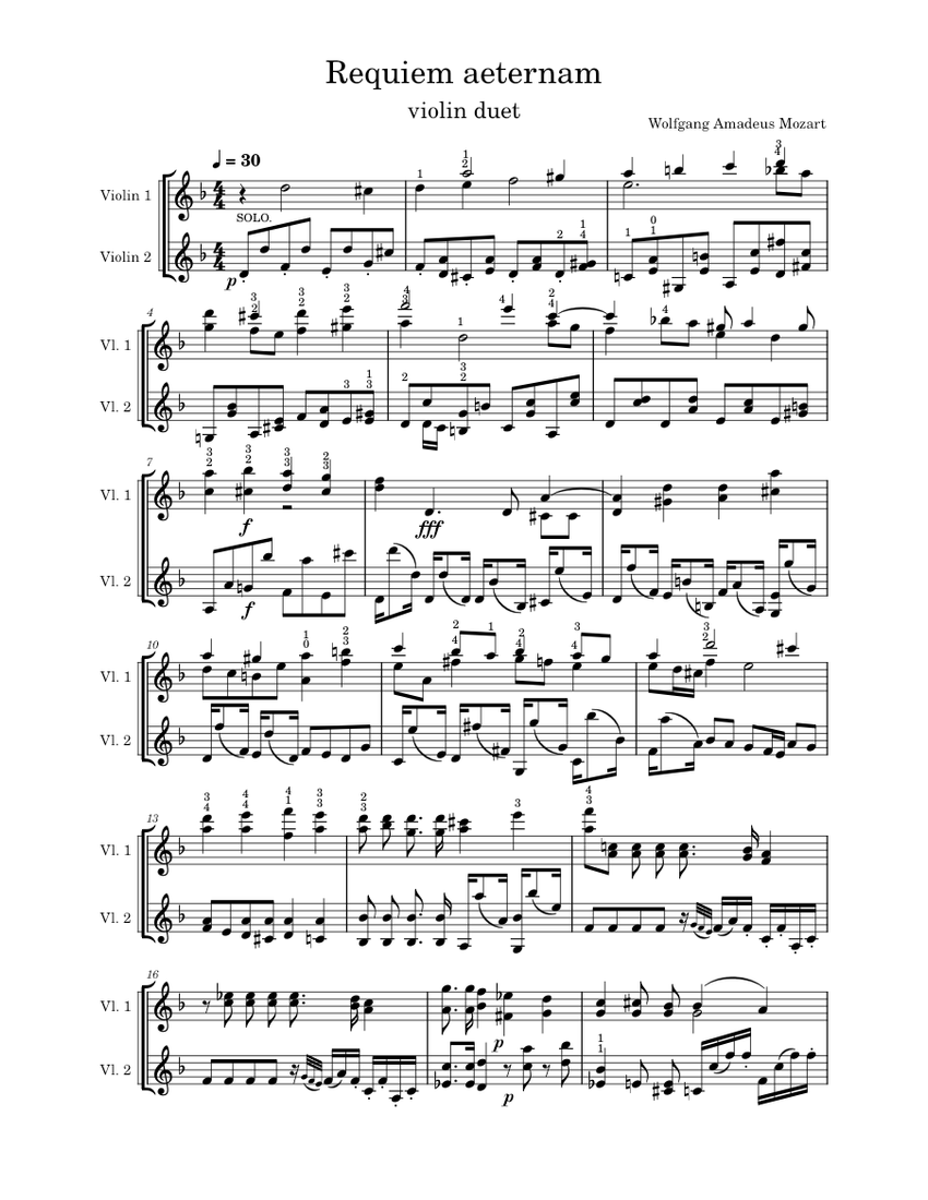 Requiem in D Minor, KV. 626 - I. Introitus. "Requiem Aeternam ...