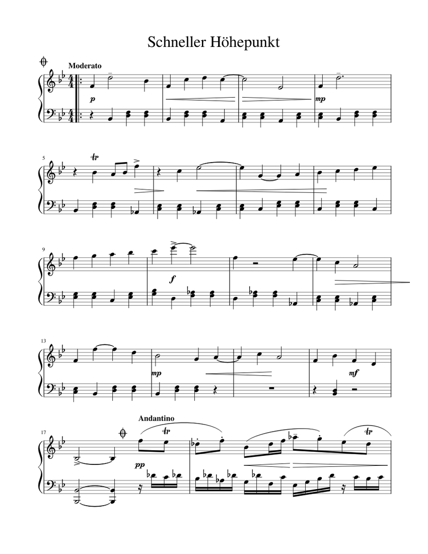 B Flat Major Sheet music for Piano (Solo) | Musescore.com