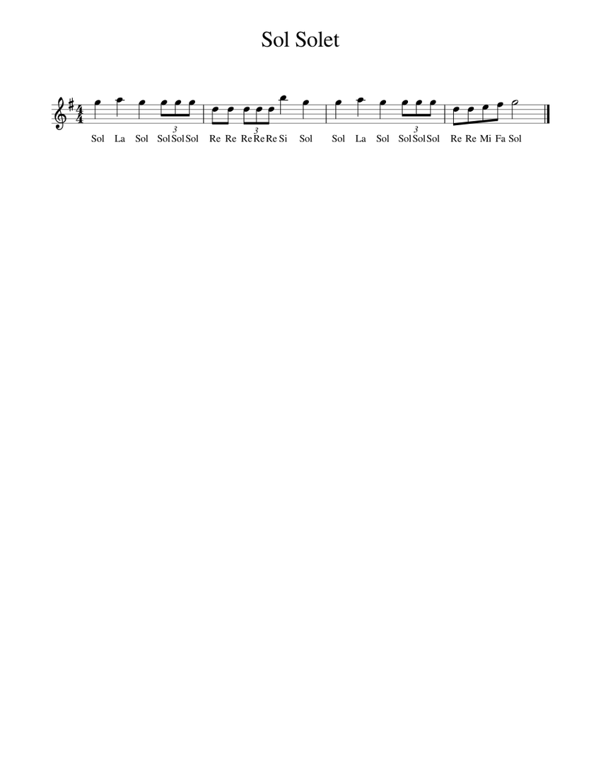 Sol Solet Sheet Music for Piano (Solo) Easy | MuseScore.com